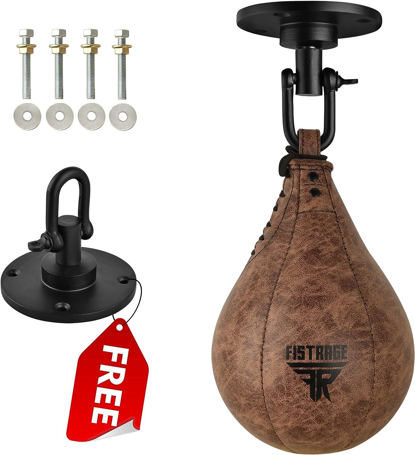 Vintage Black Leather Speed Bag Boxing Ball MMA Training Kit | Buy Now ...
