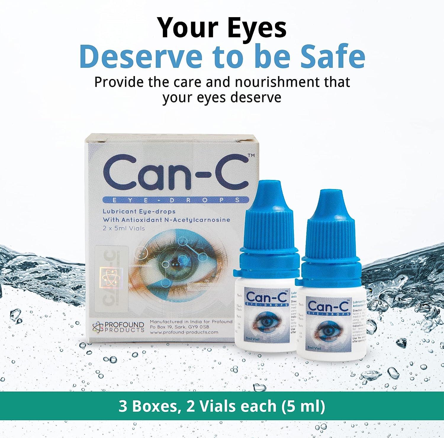 Can-C Eye Drops - Three Boxes, 6 Vials, 0.17 Fl Oz (Pack of 3) | Buy ...