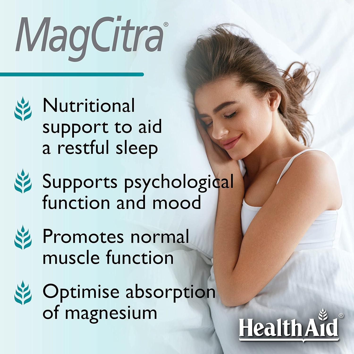 HealthAid Magcitra 60 Tablets - Natural Magnesium Citrate Supplement ...