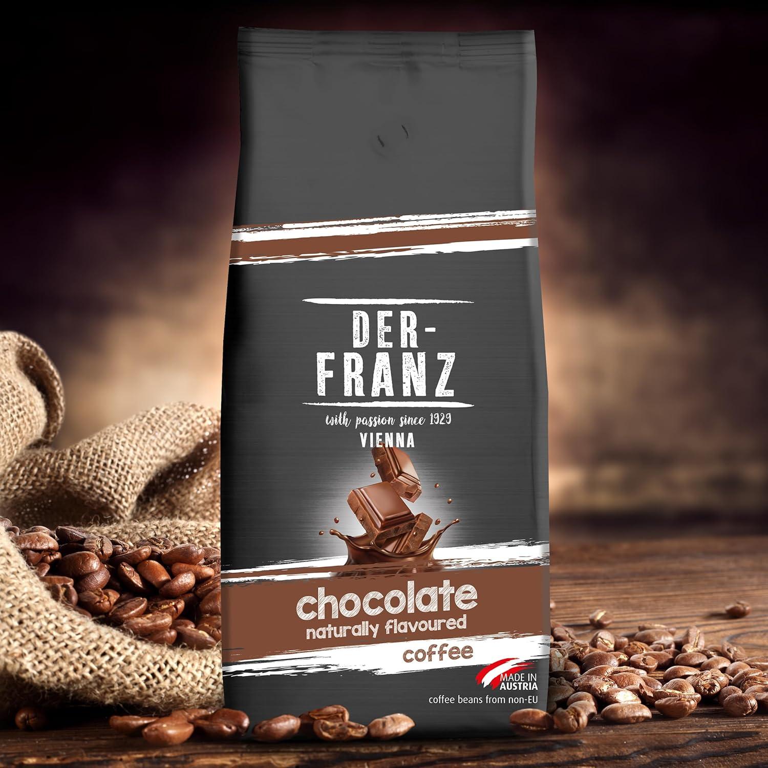 Der-Franz Chocolate Infused Coffee 1000g - Arabica and Robusta Beans ...