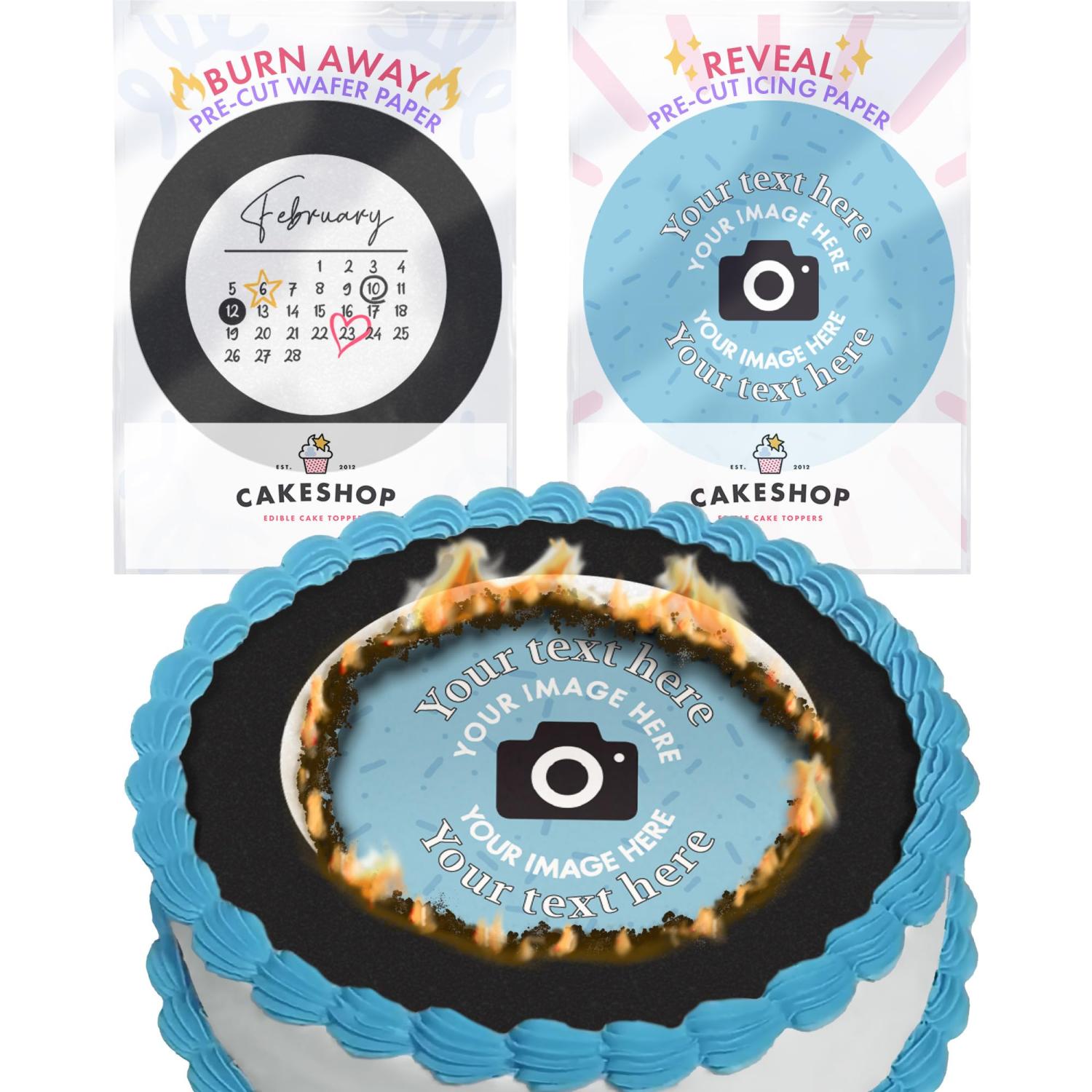Cakeshop Calendar Burn Away Edible Cake Topper Pack | 1 x Icing sheet ...