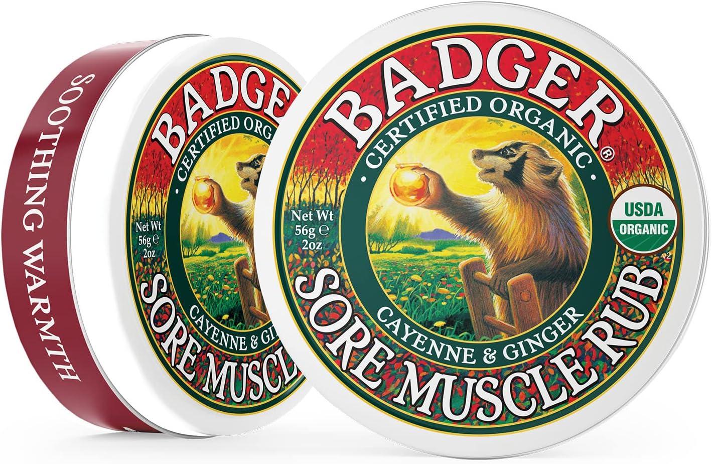 Badger - Sore Muscle Rub Cayenne Pepper and Ginger Organic Sore Muscle ...