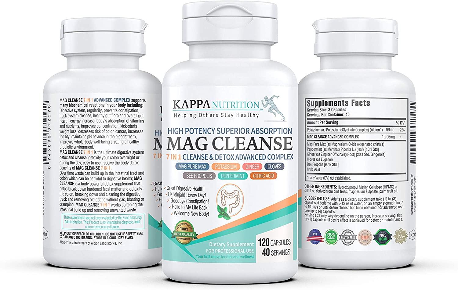 120 Capsules - 7 in 1 Cleanse & Detox for Digestive Health, Weight Loss ...