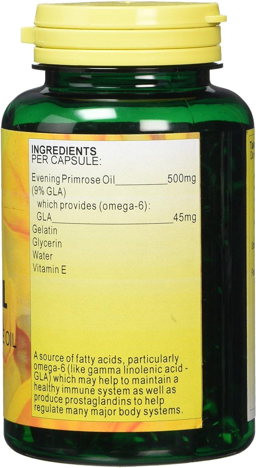 Health Plus Evening Primrose Oil 500mg Omega-6 Supplement - 180 ...