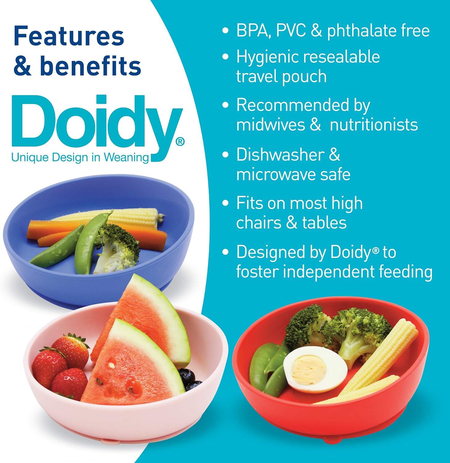 Doidy Silicone Baby Bowl - Non-Slip Suction Feeding Bowl for Weaning ...