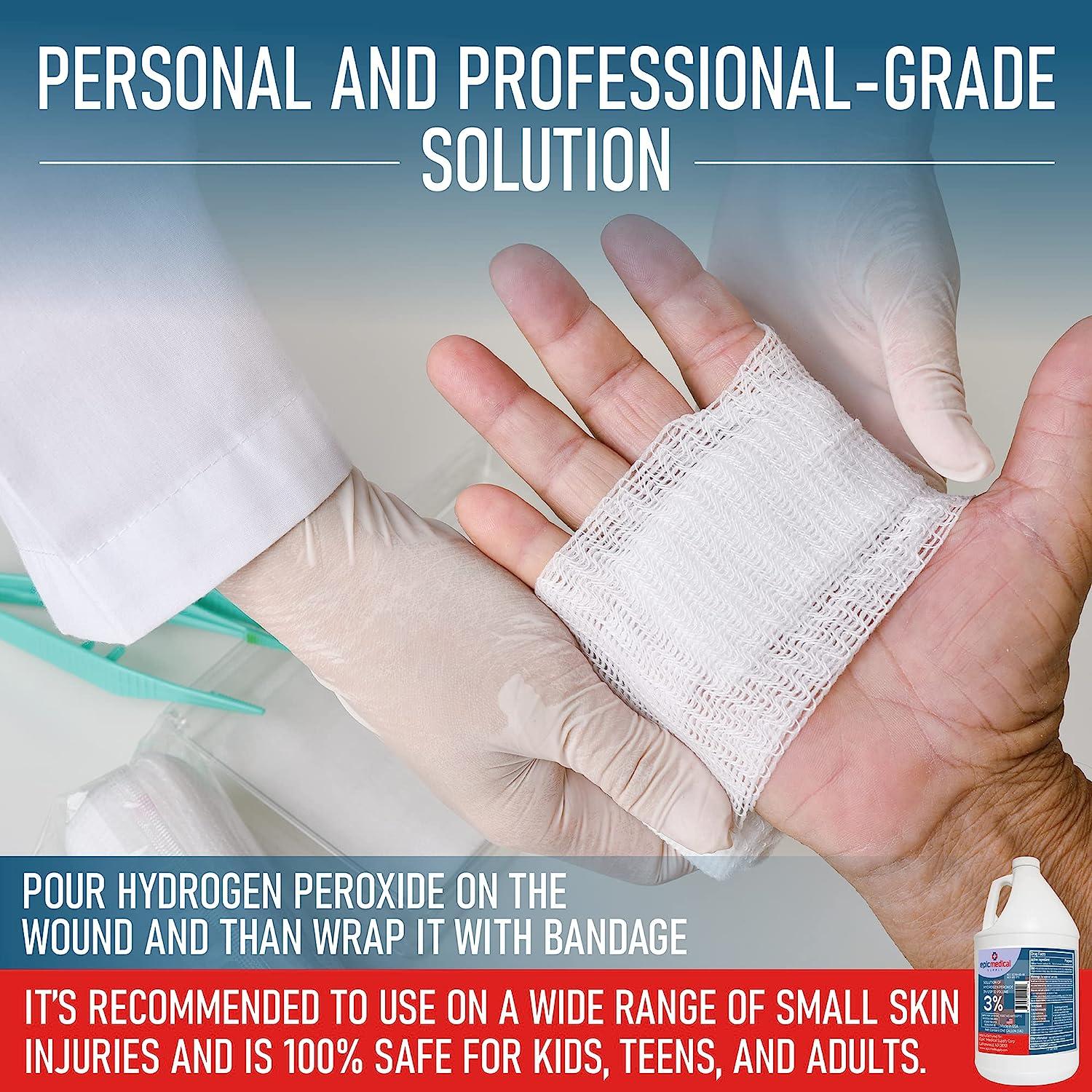 Epic Medical Supply Hydrogen Peroxide Gallon 3% USP - First Aid ...