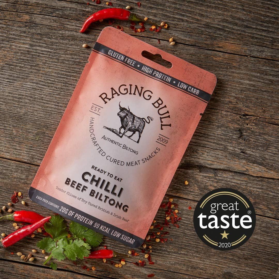 Raging Bull Chilli Beef Biltong - Authentic South African Biltong, High ...