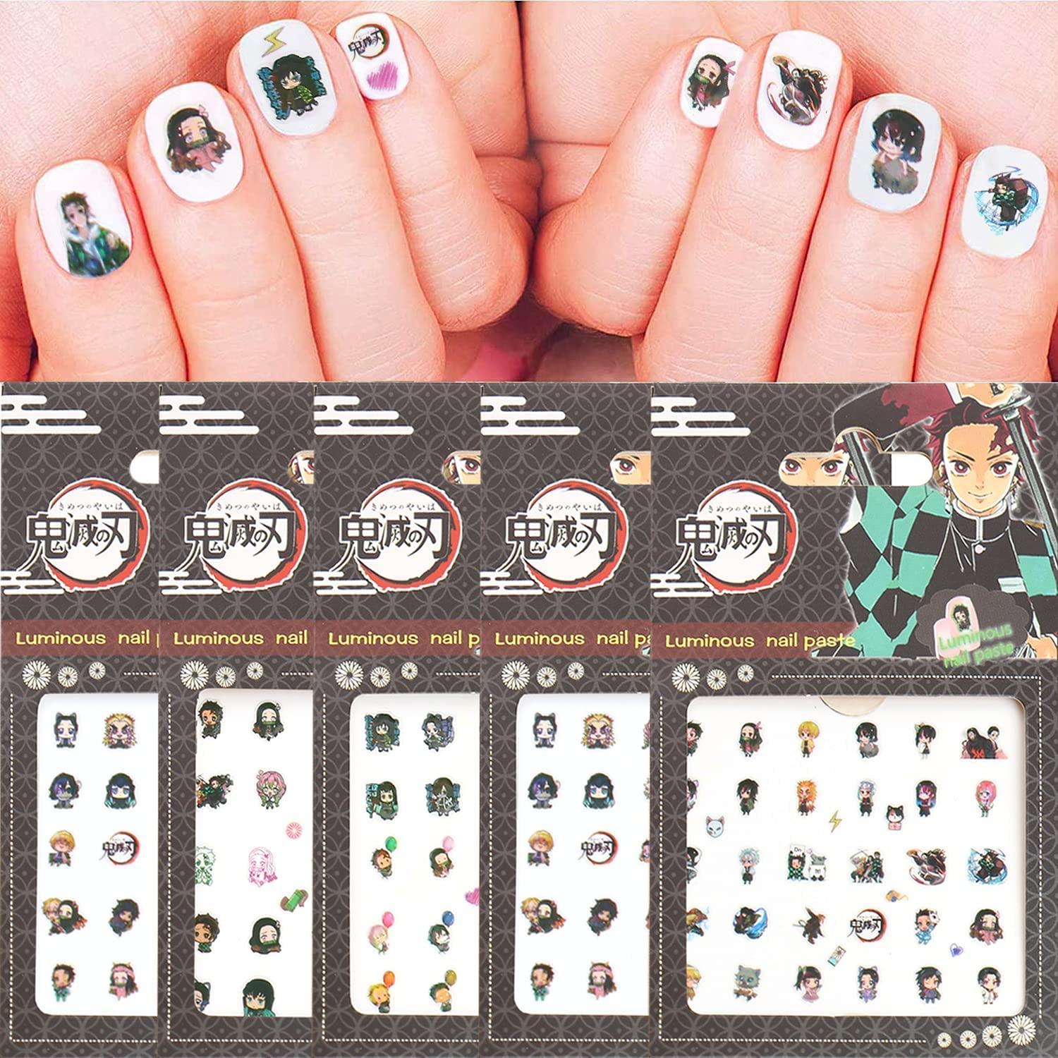 Nail Stickers Decals - Kamado Tanjirou/Nezuko Zenitsu Inosuke Anime ...