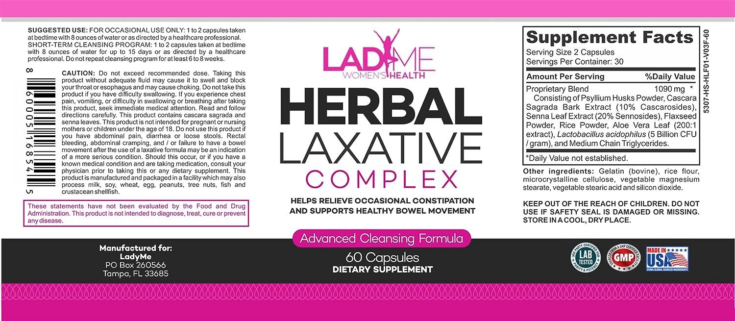 Herbal Laxative for Women - Gentle Constipation Relief with Psyllium ...