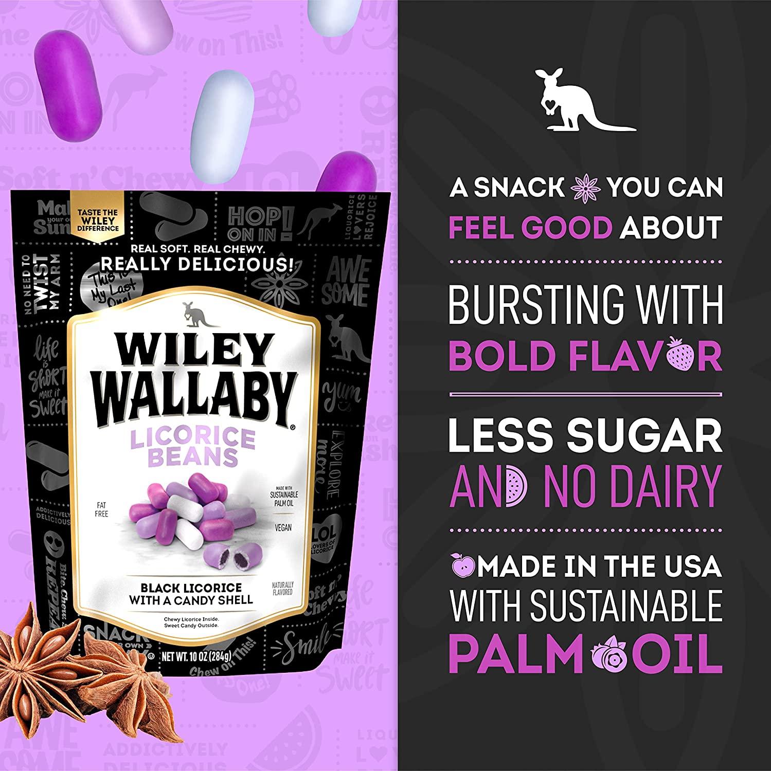 Wiley Wallaby Classic Black Gourmet Australian Style Soft Licorice ...