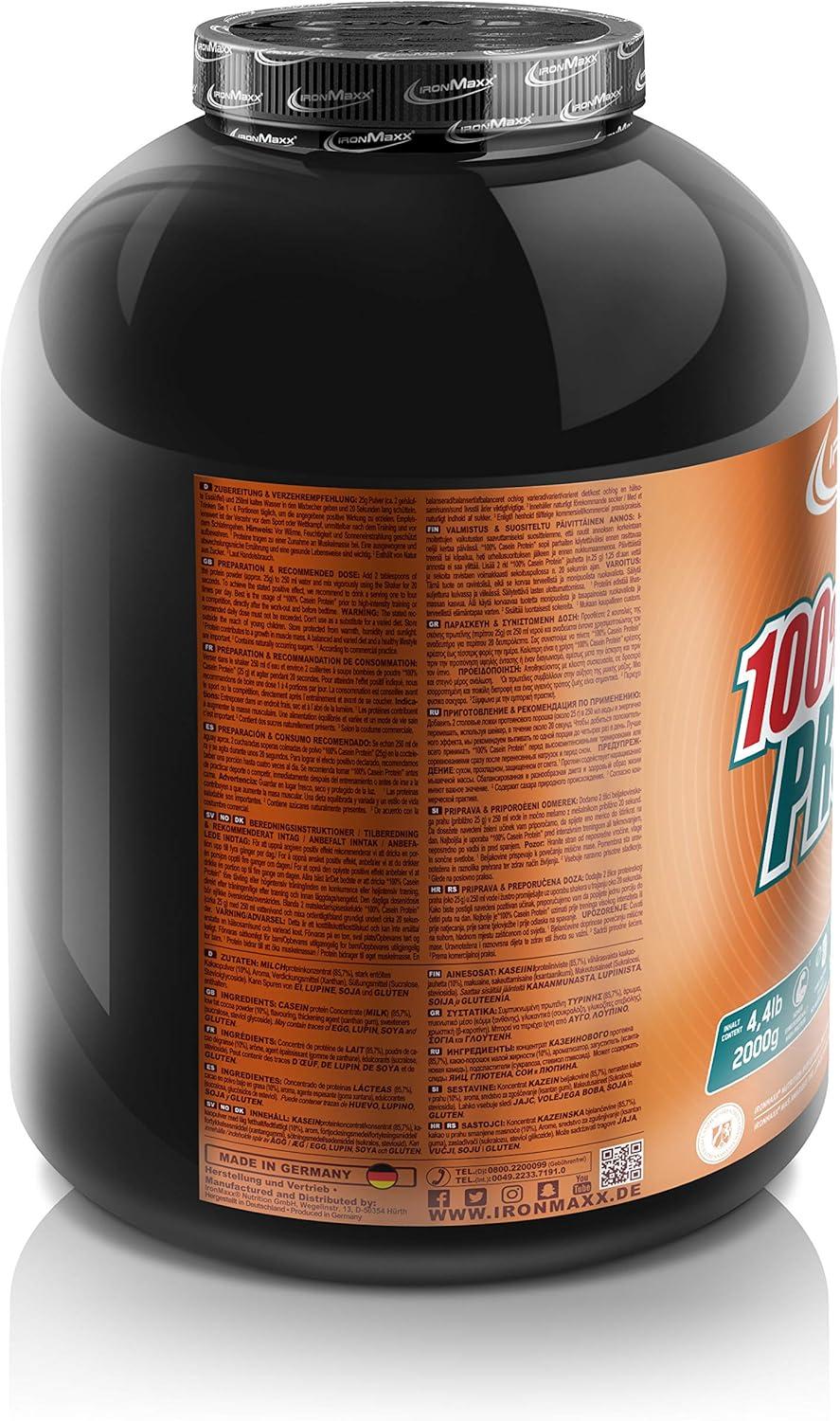 Ironmaxx 100% Casein Protein Powder Chocolate 2kg | Water-Soluble High ...