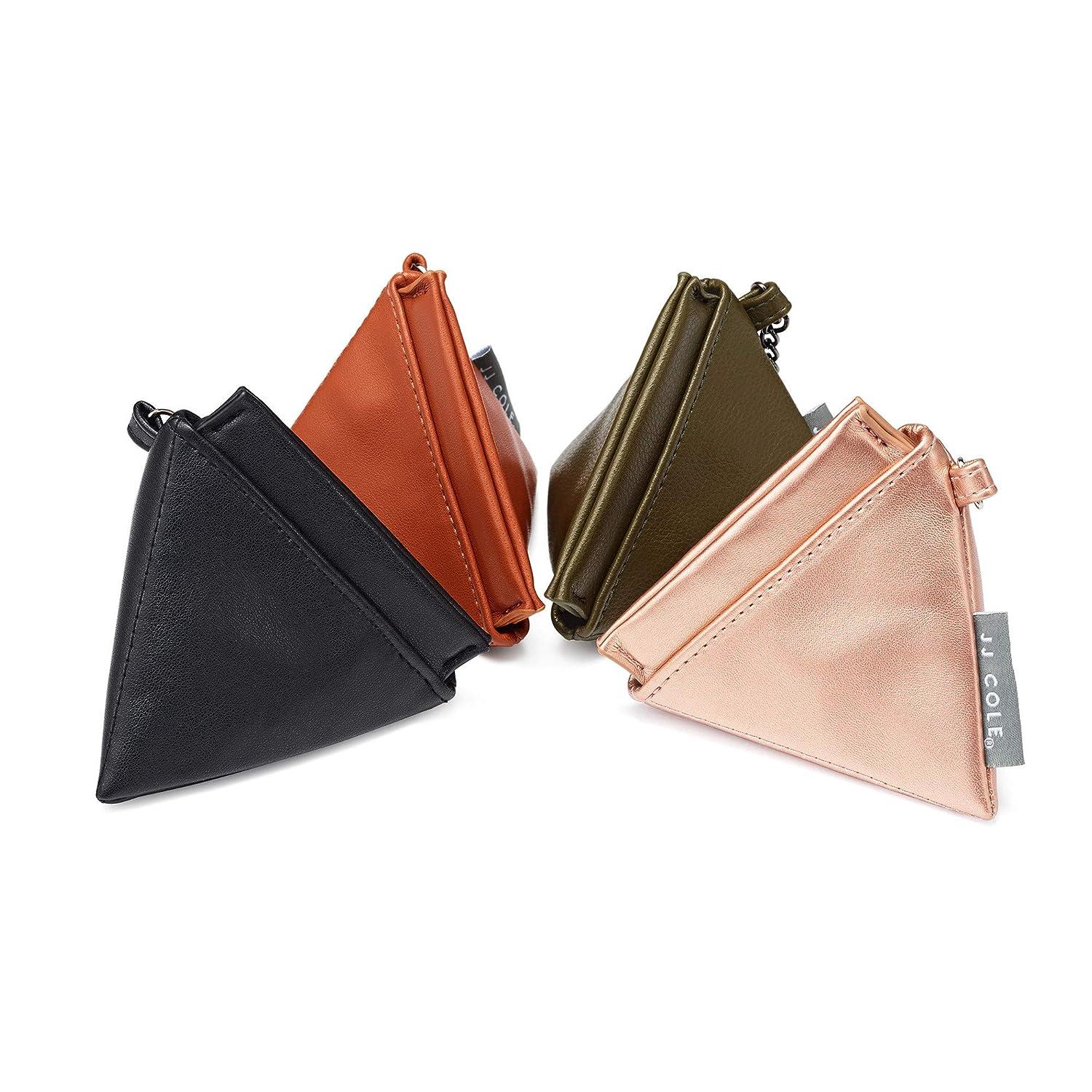 JJ Cole Vegan Leather Pyramid Pacifier Pouch in Rose Gold Metallic ...