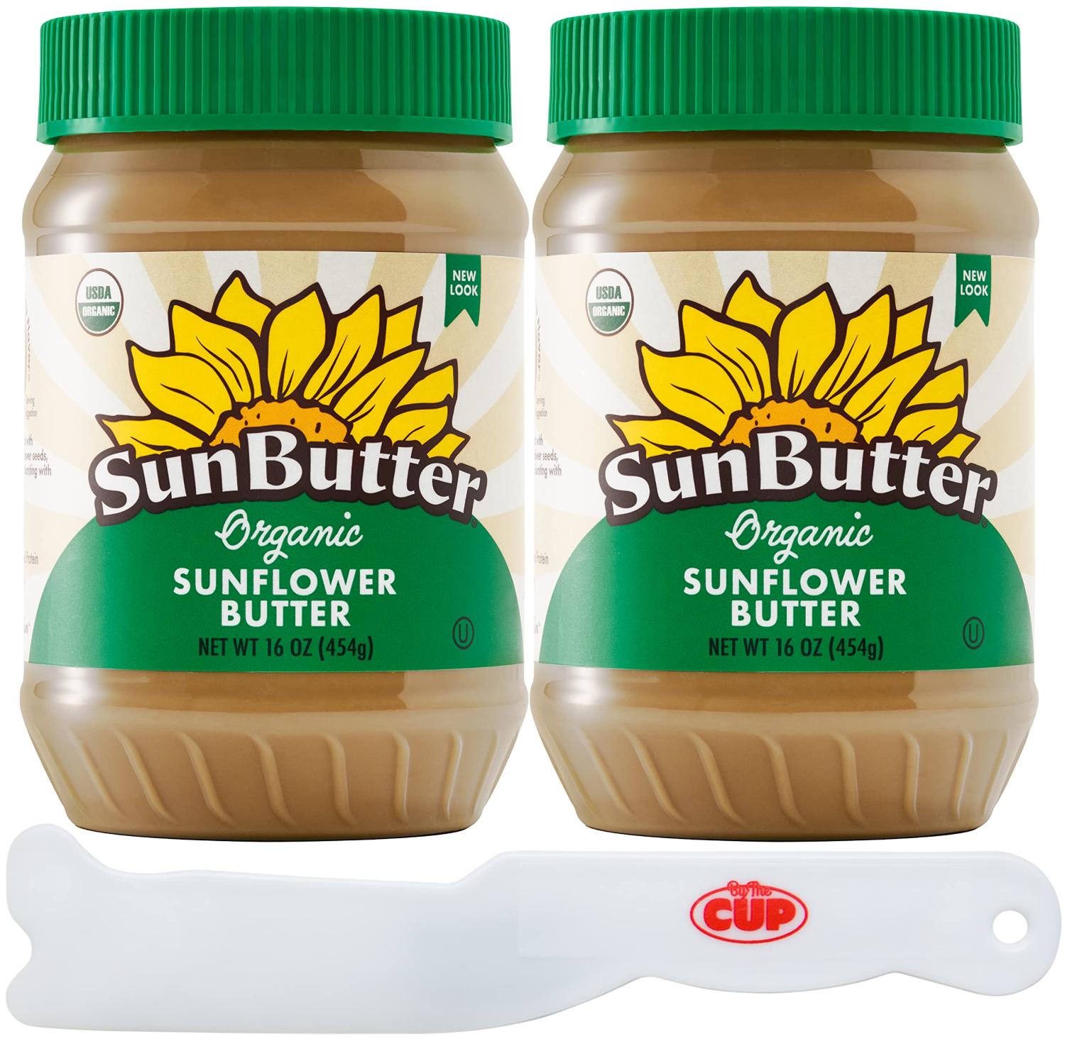 SunButter Creamy Organic Sunflower Seed Butter 16oz (Pack of 2) with By ...