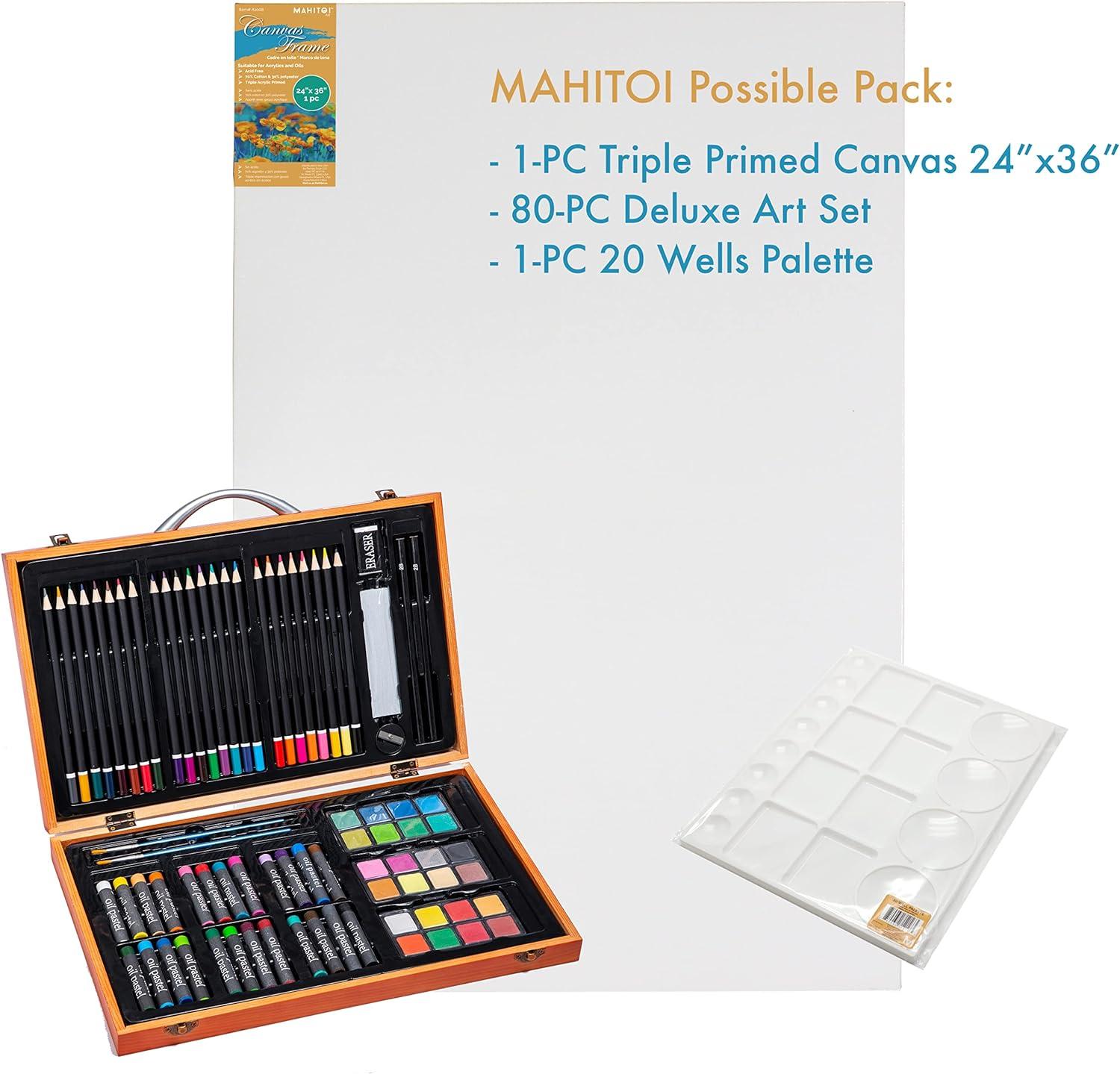 MAHITOI 82-Piece Deluxe Artist Studio Creativity Set - Painting ...