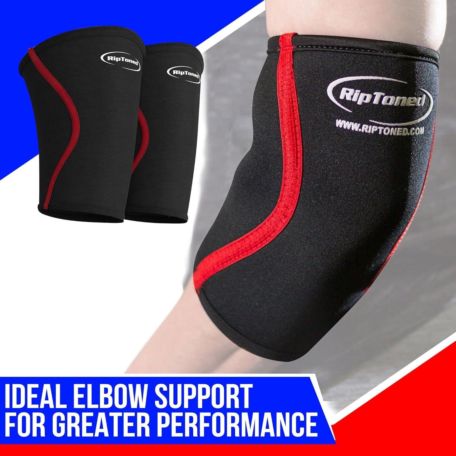 Rip Toned Elbow Sleeve Weightlifting Wraps - Compression Support & Pain ...