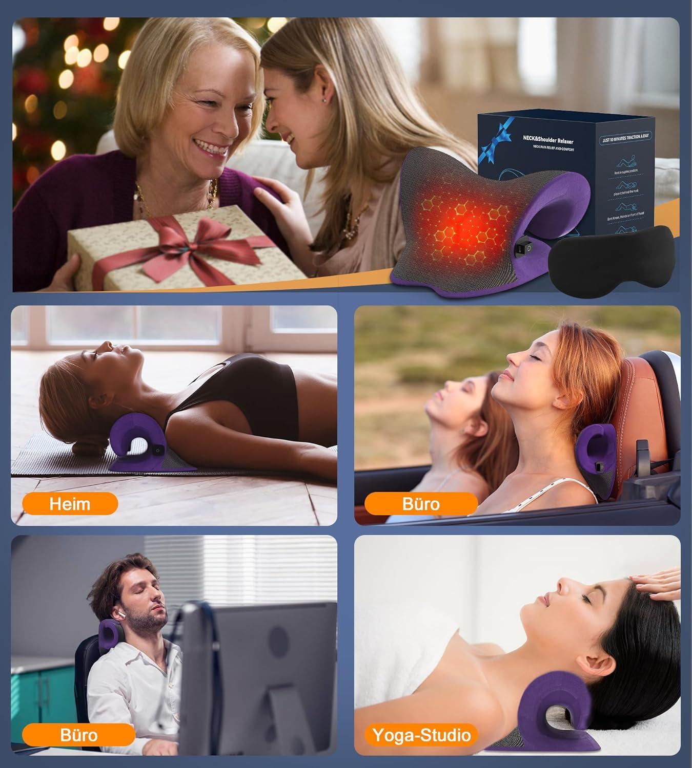 Neck Extensor & Stretcher | Neck & Shoulder Relaxer | Purple Neck ...