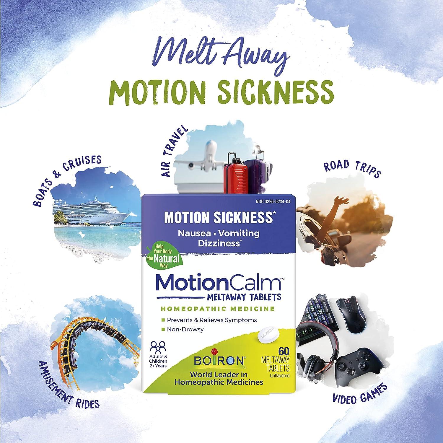 Boiron MotionCalm Relief for Nausea, Vomiting, Dizziness | Non-Drowsy ...