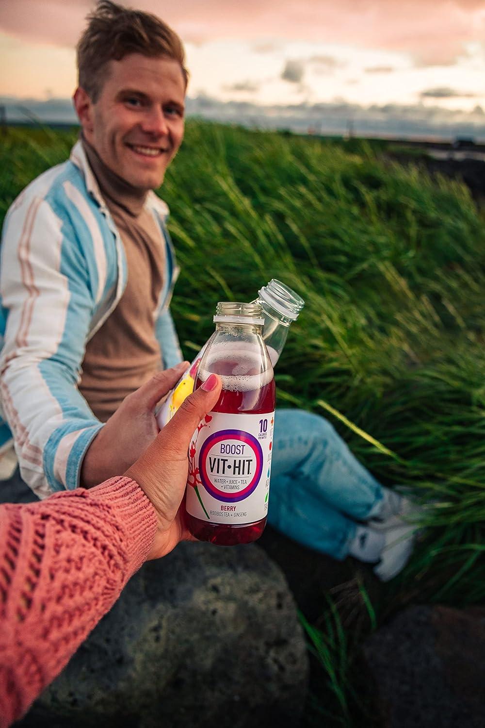 VIT HIT Boost Berry Ginseng Rooibos Tea - 12 x 500ml Bottles | Low ...