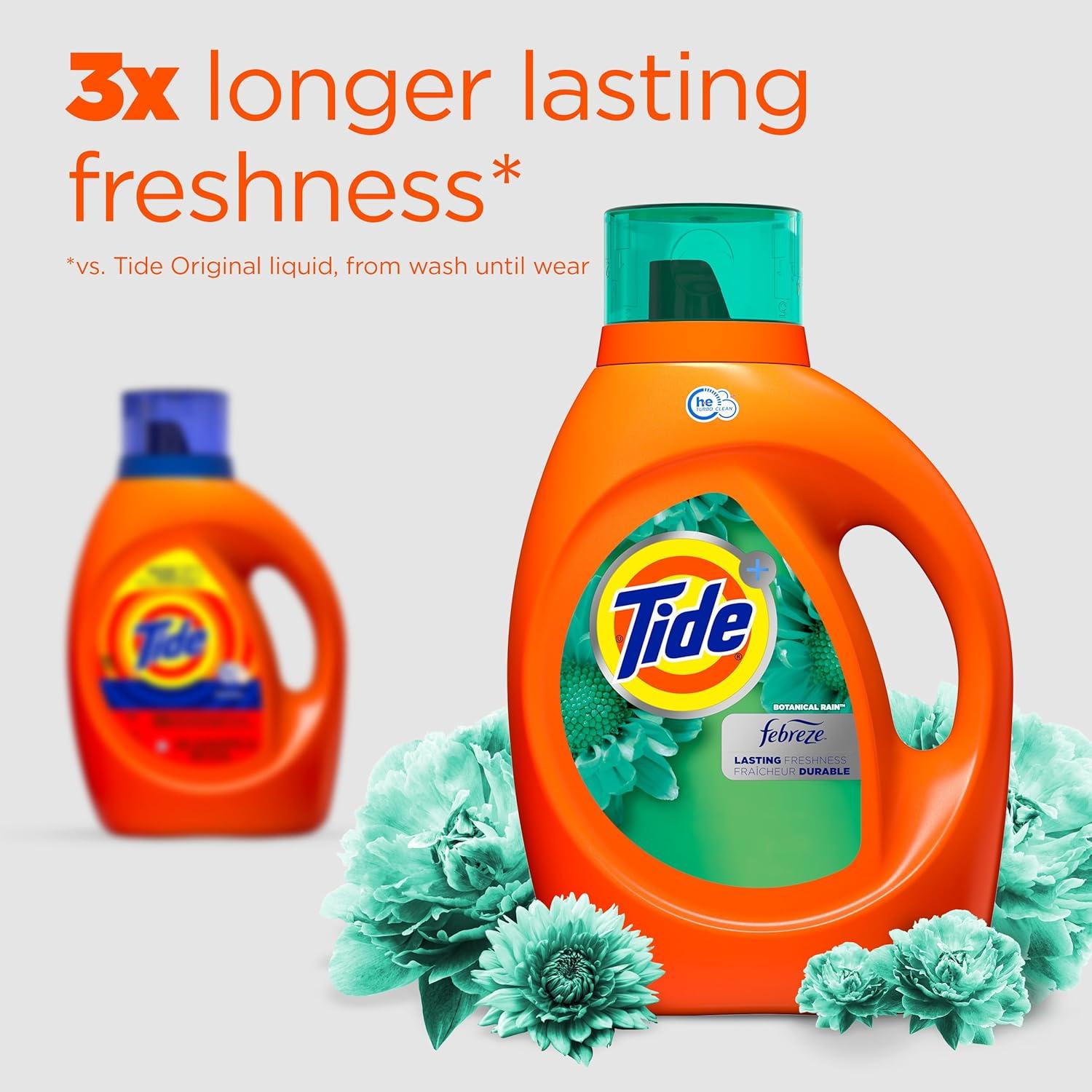 Tide Plus Febreze Freshness HE Turbo Clean Laundry Detergent ...