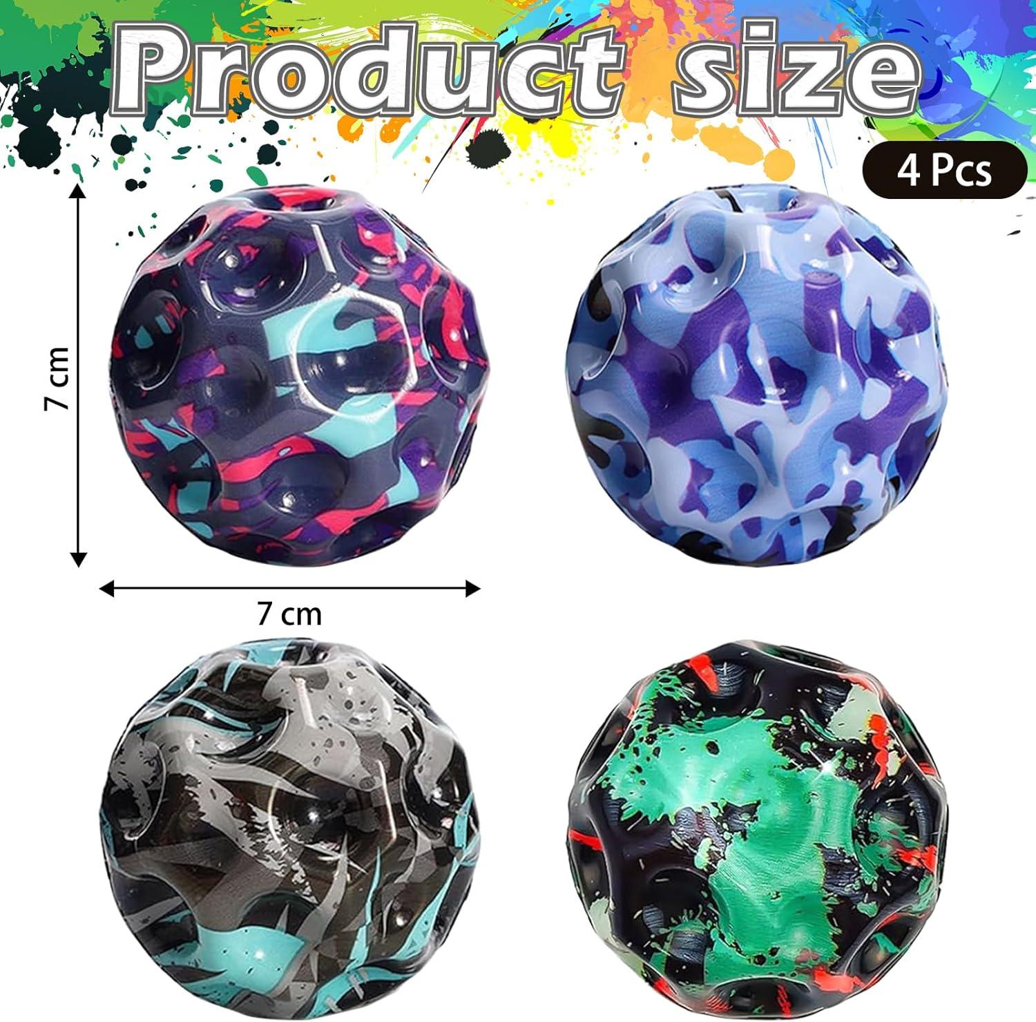 Lynbly Astro Jump Ball - 4 Pack Space Bounce Balls for Kids | High Jump ...