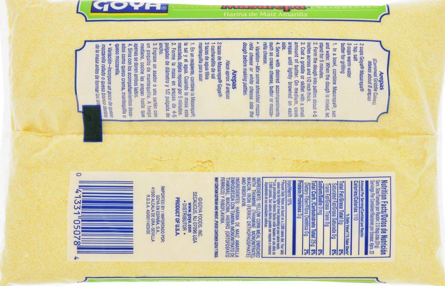 Goya Foods Masarepa Corn Meal Yellow 24oz - Authentic Latin Flavor ...