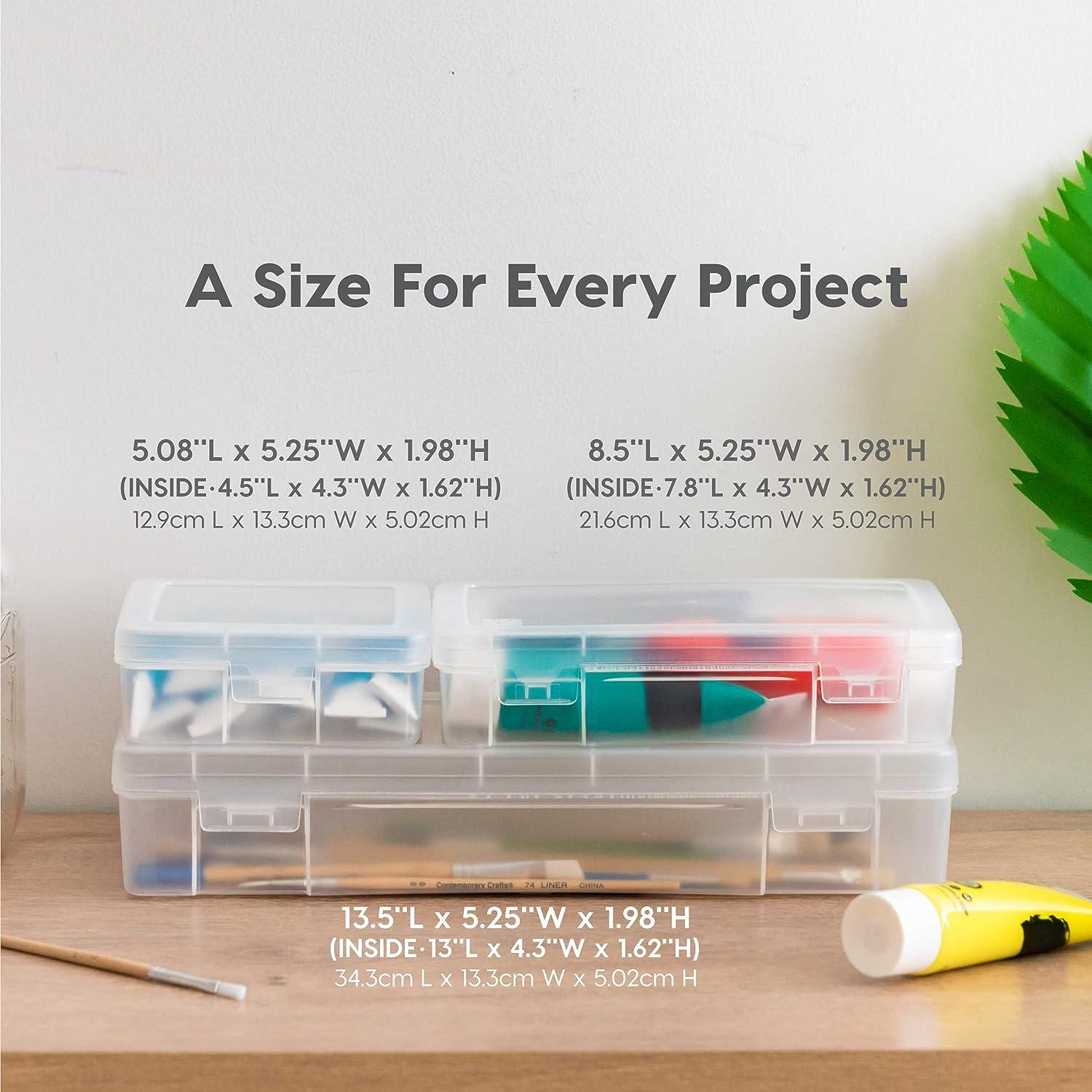 IRIS USA Small Plastic Hobby Craft Organizer Storage Box 10 Pack | Snap ...