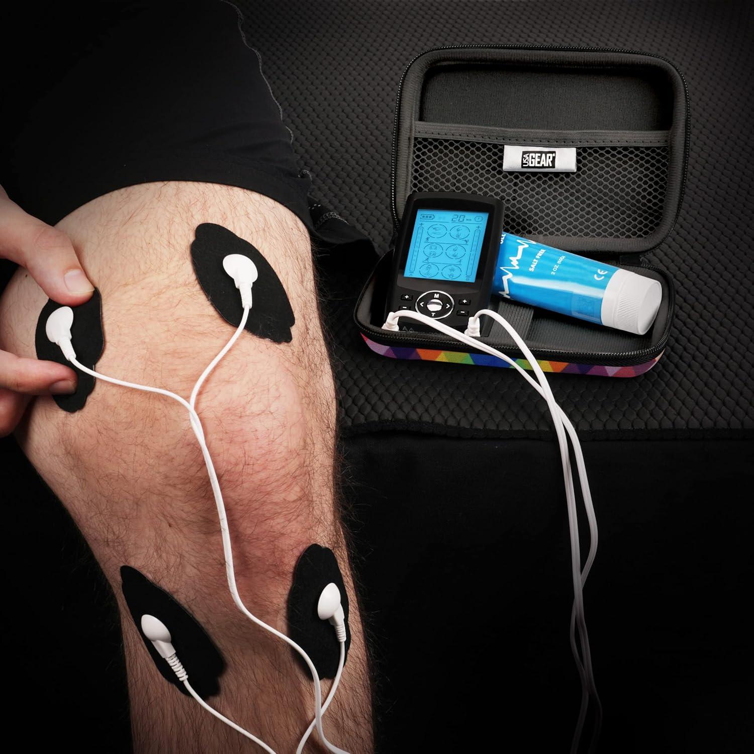 USA GEAR Small Travel Case for TENS Unit - Compatible with Belifu HiDow ...