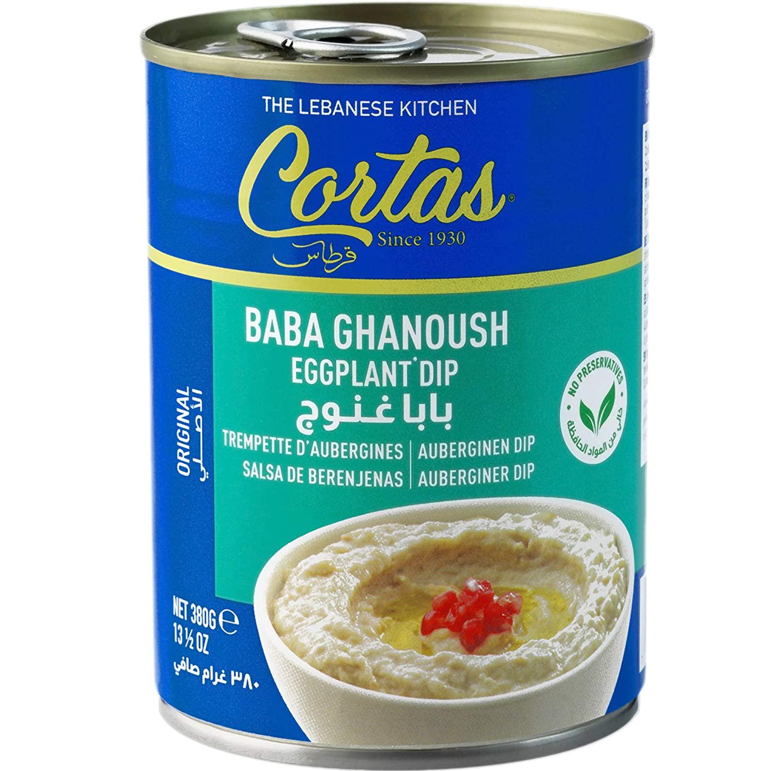 Cortas Baba Ghanoush Eggplant Dip 13 1/2 oz (Pack of 6) - Ready to Eat ...