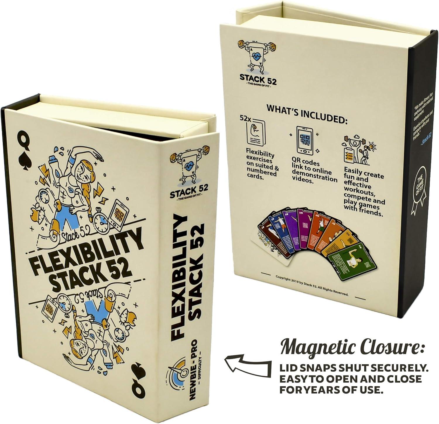 Stack 52 Flexible Exercise Cards - Dynamic & Static Stretches with ...