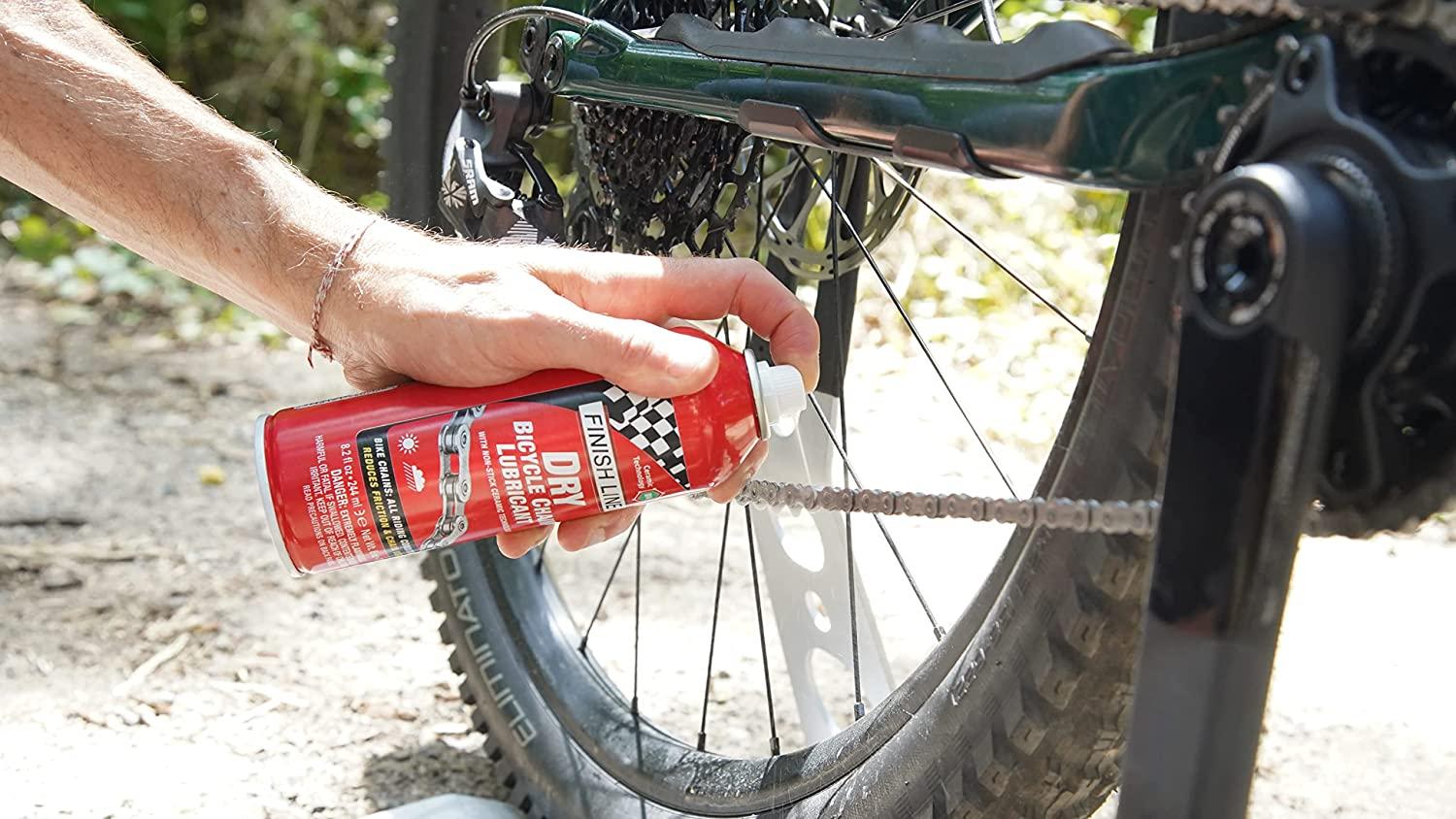 Finish Line DRY Teflon Bicycle Chain Lube - 4oz Drip Squeeze Bottle ...