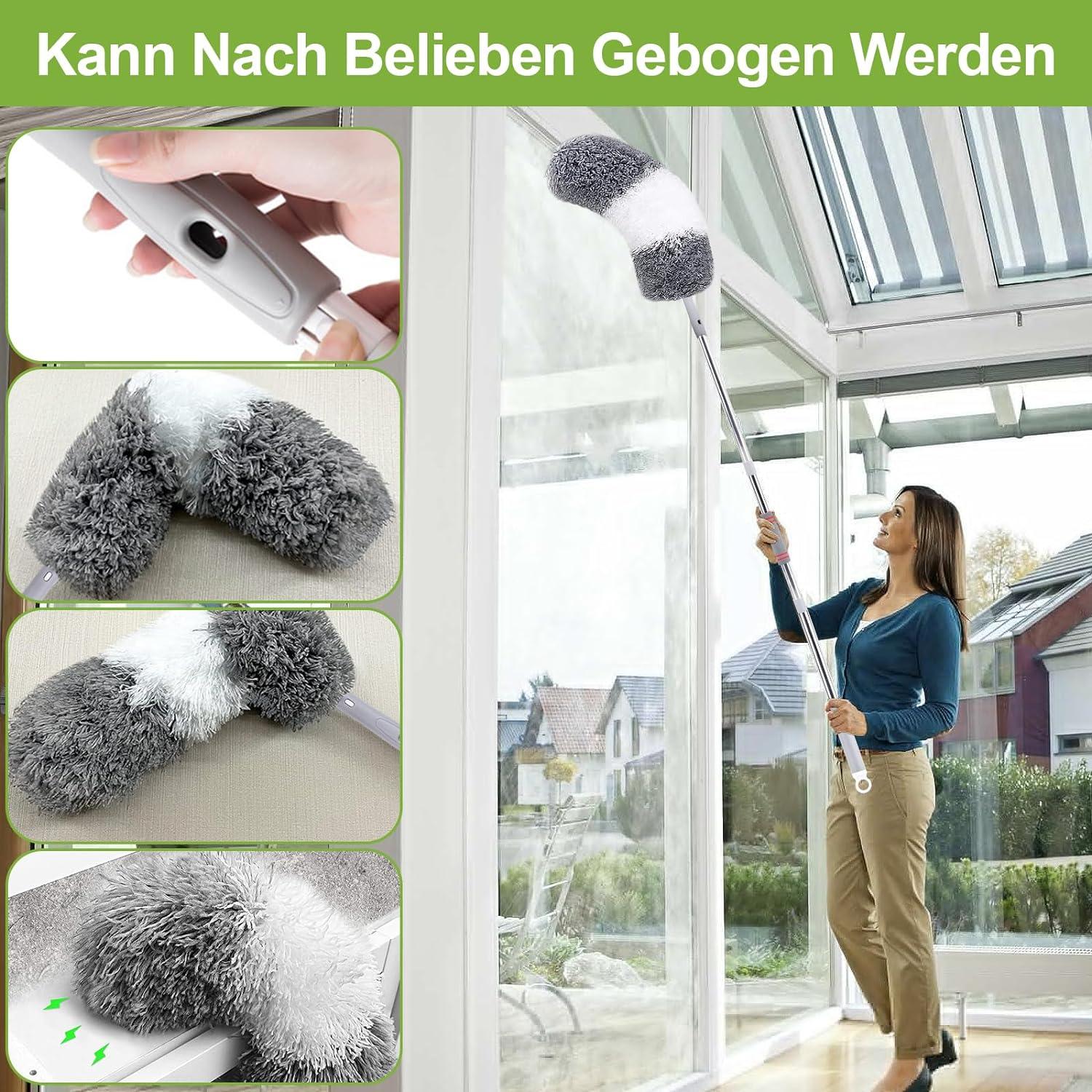 4-In-1 Window Cleaning Kit | 360 Rotation, Telescopic Pole, 4 Window ...