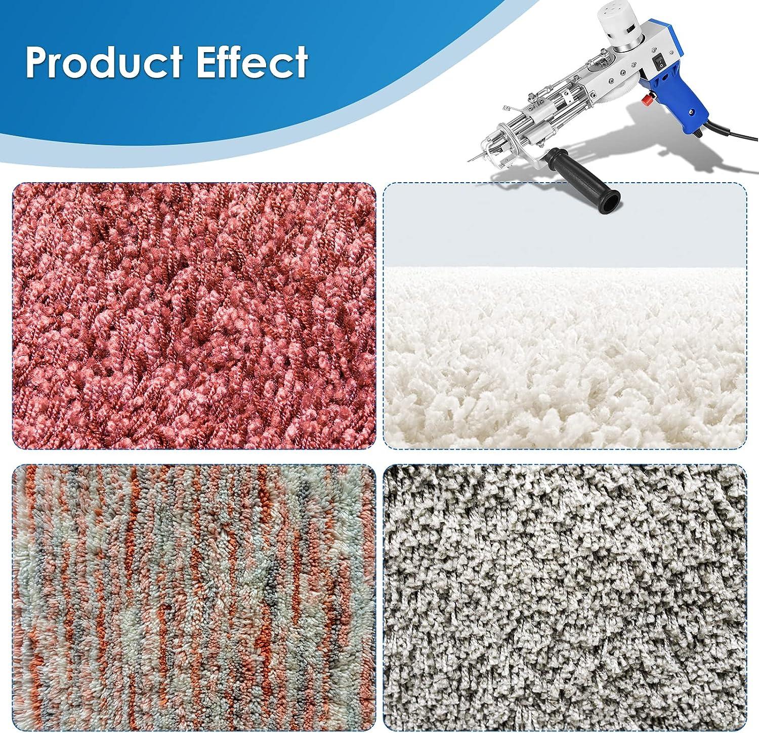 Electric Cut Pile Rug Tufting Gun - Handmade Blue Carpet Making Machine ...