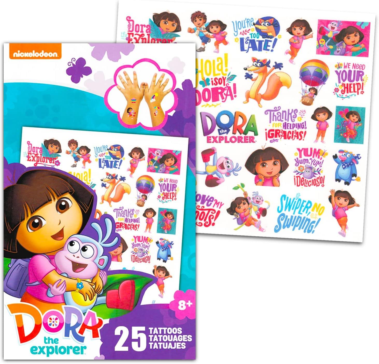 Dora Temporary Tattoos - 75 Assorted Designs for Kids | Fun & Creative ...