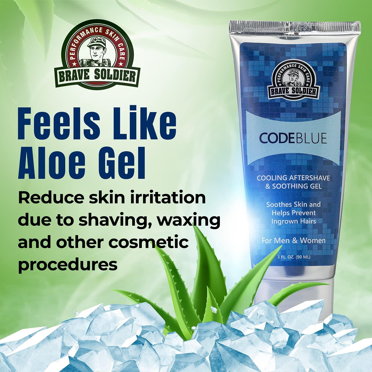 Brave Soldier Code Blue After Shave Gel - 3 fl. oz. - Cooling ...