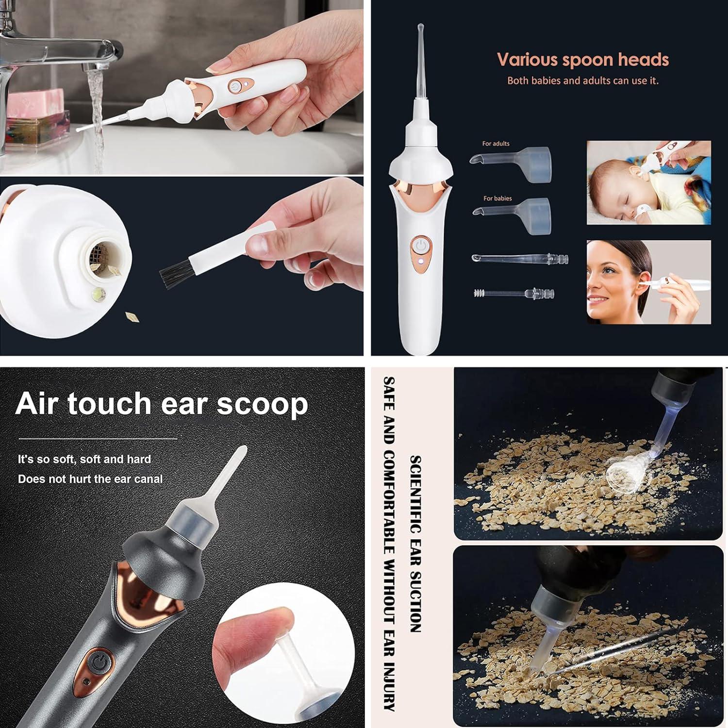 Ear Vacuum Ear Wax Vacuum Ear Suction Vacuum for Adults Spiral Ear ...