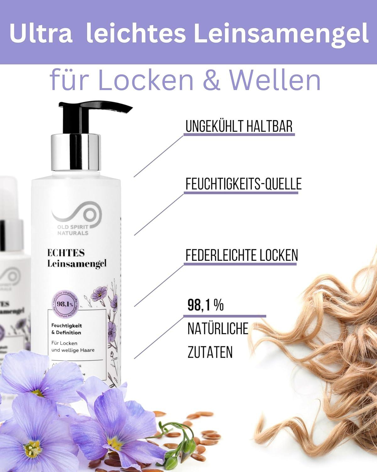 Linseed Angel Leave-In Conditioner for Curls - Anti-Frizz Flaxseed Gel ...