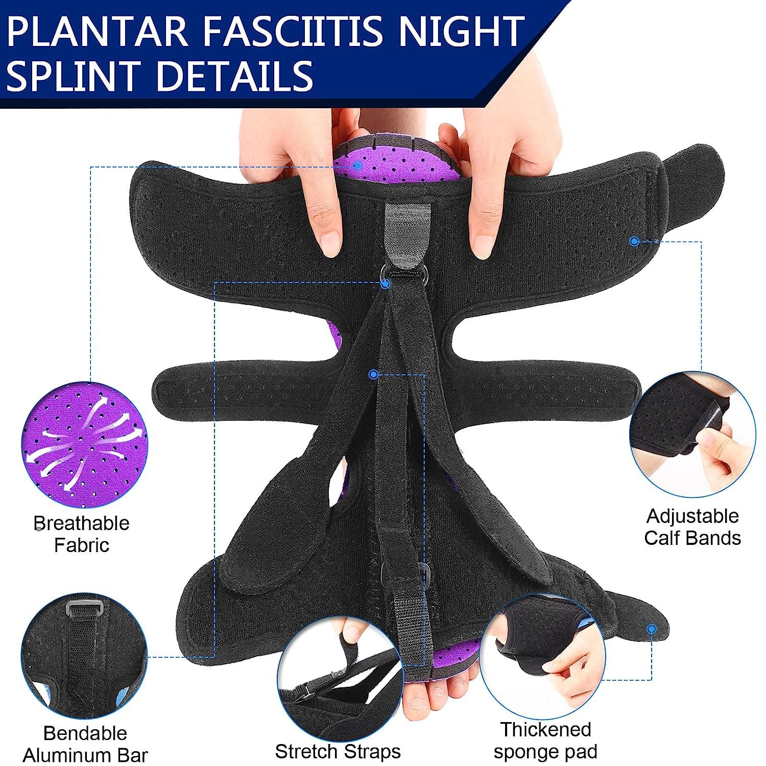 2022 Upgraded Plantar Fasciitis Night Splint with 3 Adjustable Straps ...