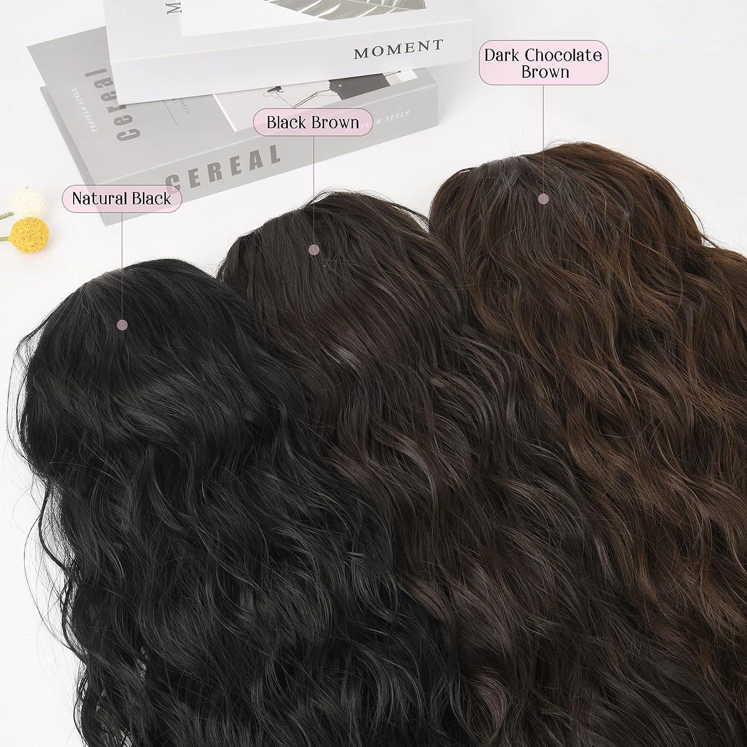 HOOJIH 26 Inch Curly Wavy Drawstring Ponytail Extension - Natural ...