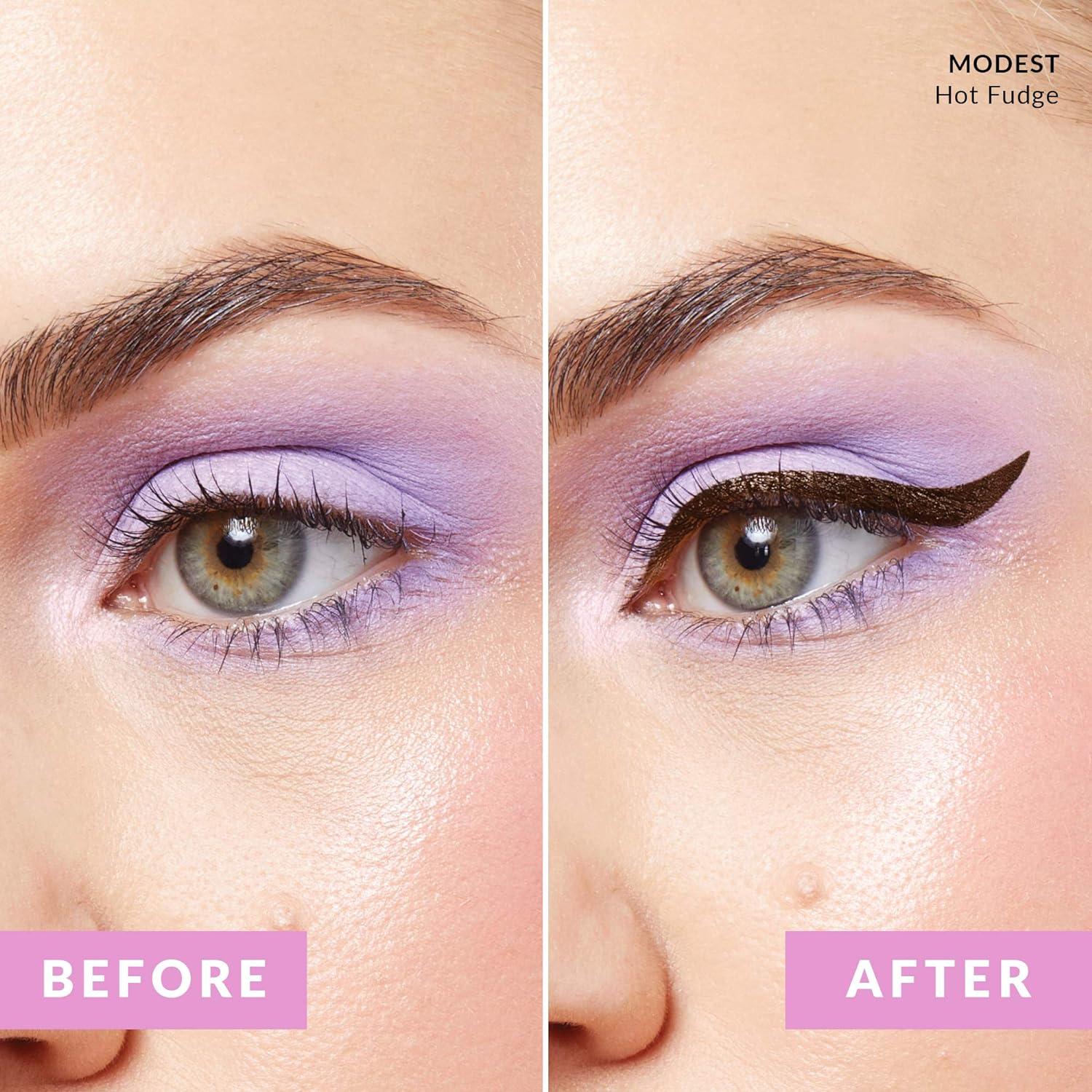 Quick Flick Hot Fudge Cat Eyeliner Stamp - Smudge-Proof 10mm Winged Liquid Eyeliner Pen Set ...