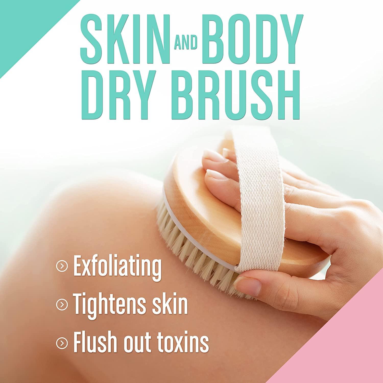Cellulite Reduction & Lymphatic Drainage Dry Body Brush - Exfoliating ...