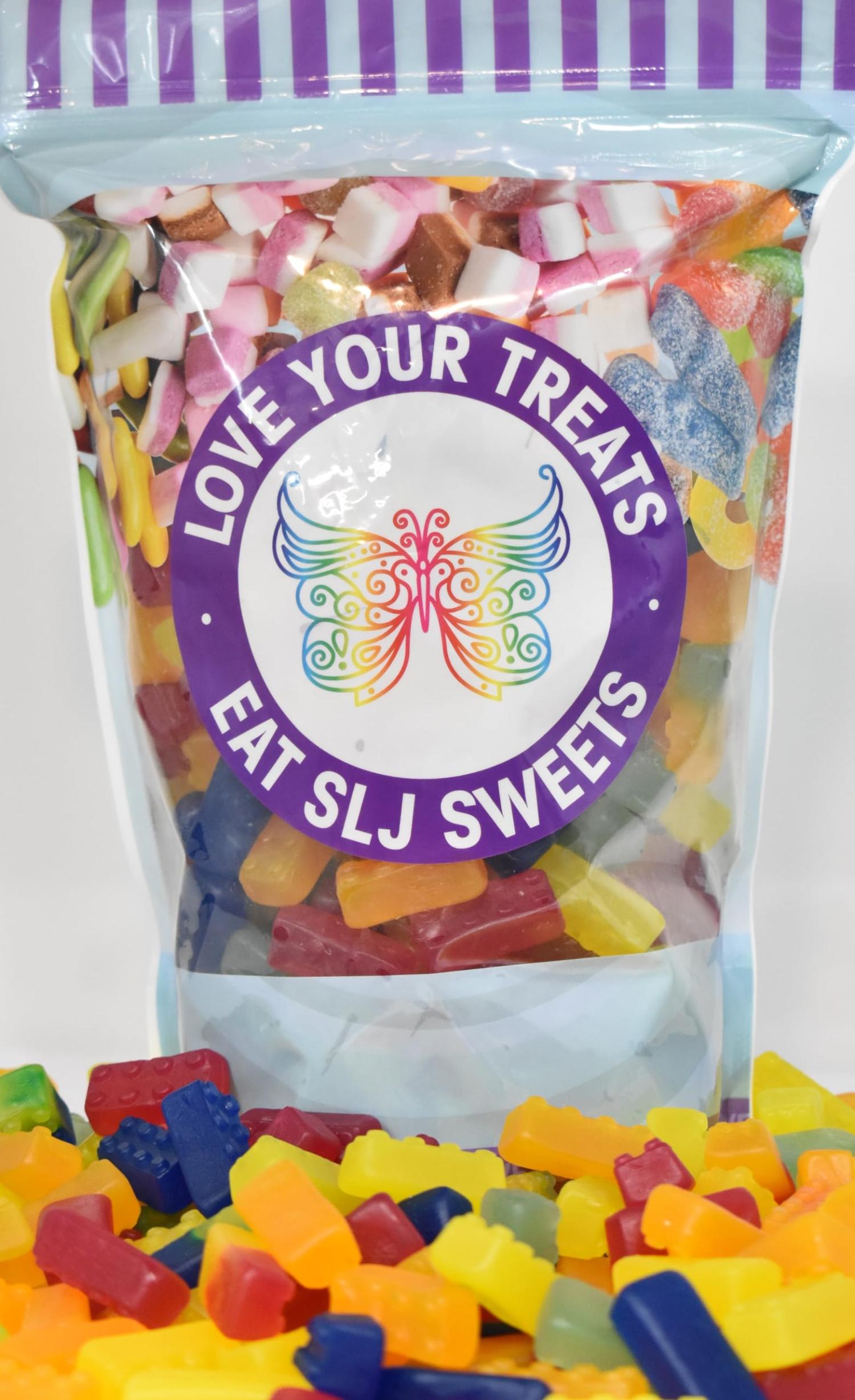 Large 1kg Resealable Pouch of VEGAN Building Block Sweets Gummy Candy ...
