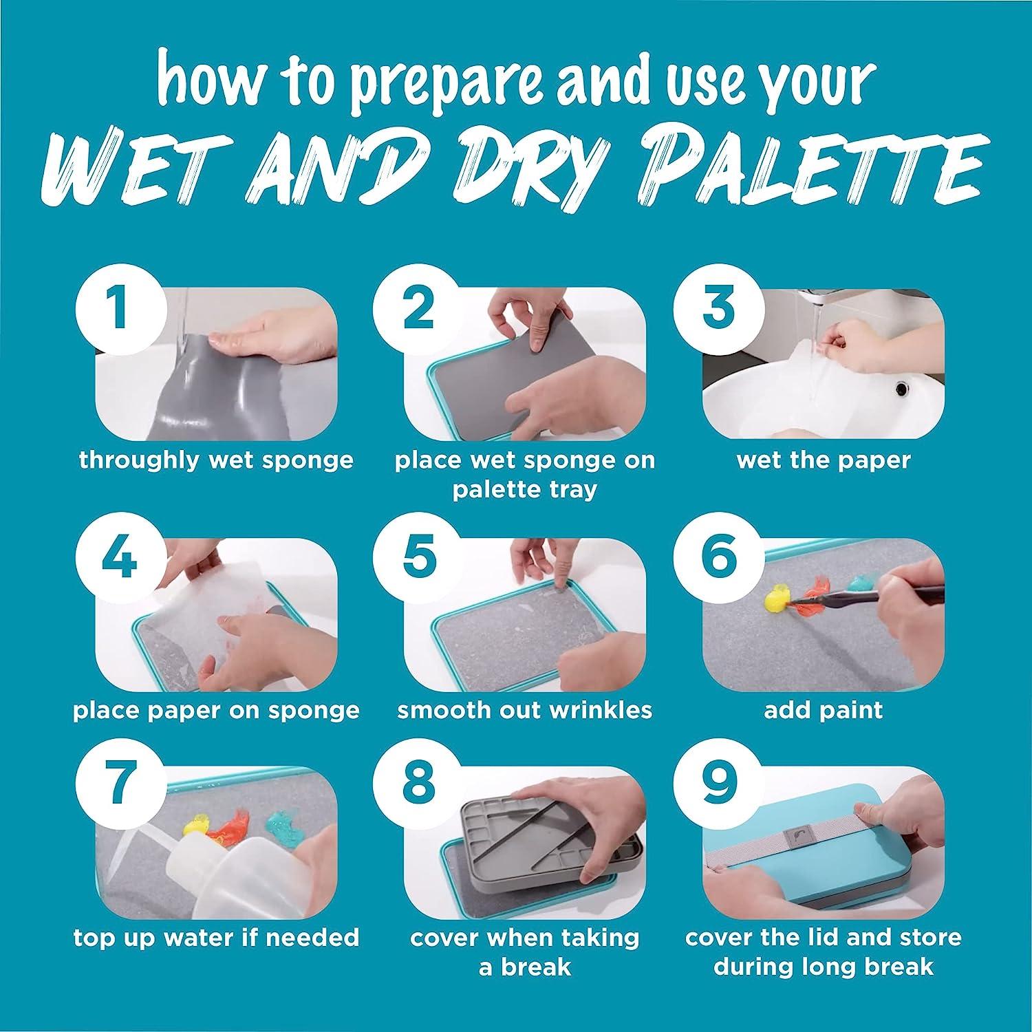 WetNDri Stay Wet Palette Kit for Acrylic Miniature Painting - 50pc ...