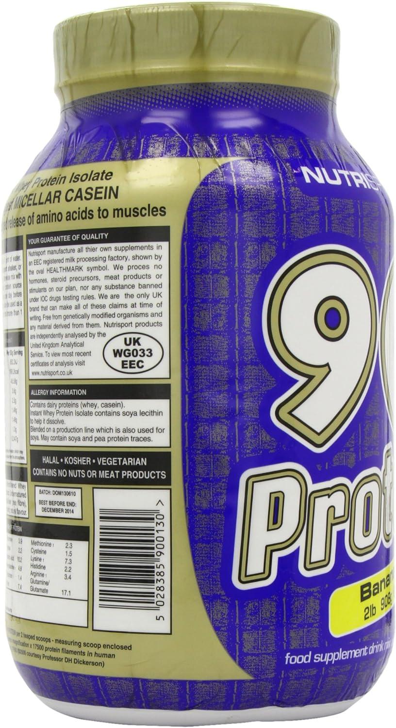 Nutrisport 90+ Protein 908g Banana - High-Quality Protein Supplement ...