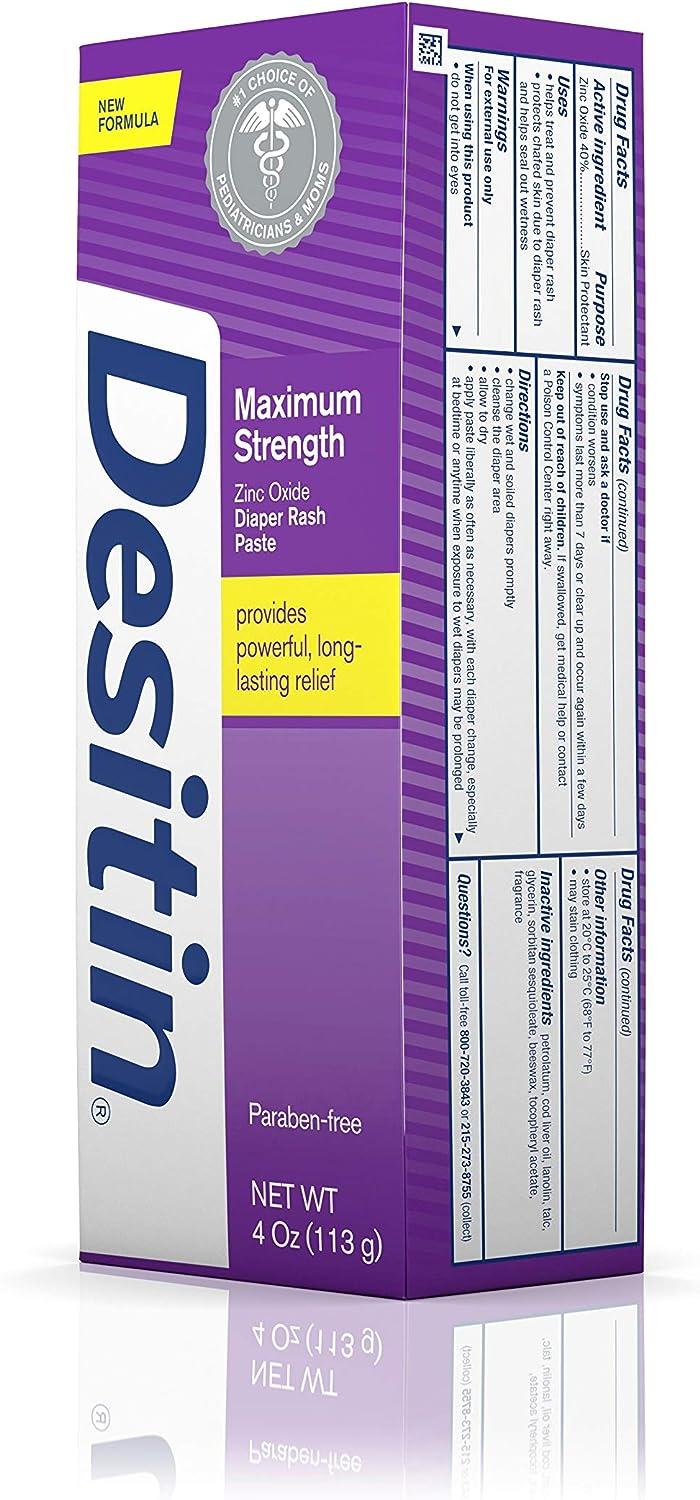 DESITIN Maximum Strength Diaper Rash Paste 4 oz | Buy Now with Express ...