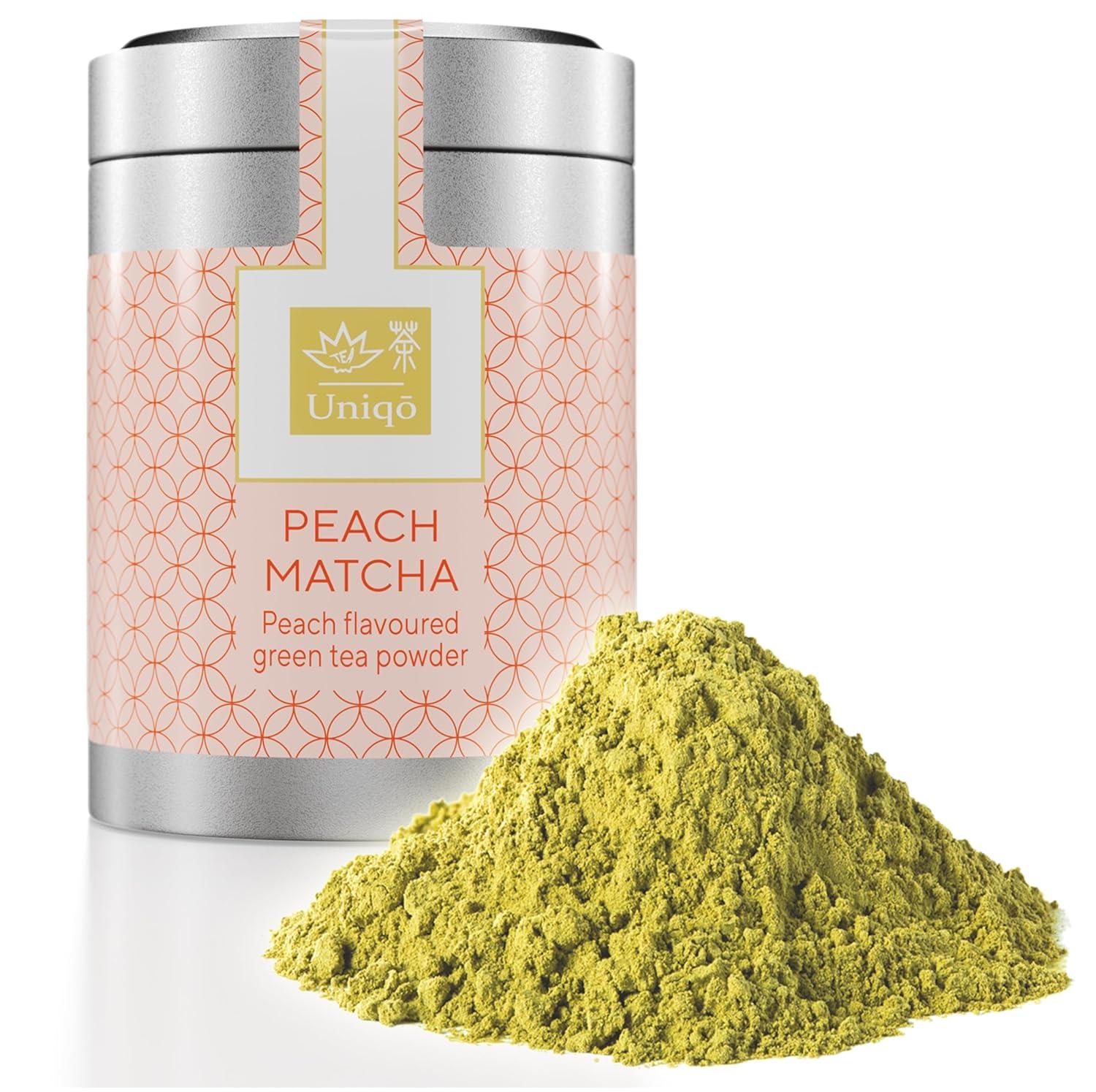 Buy Tea Uniqo Peach Matcha Latte Powder Premium Peach Flavored Matcha ...