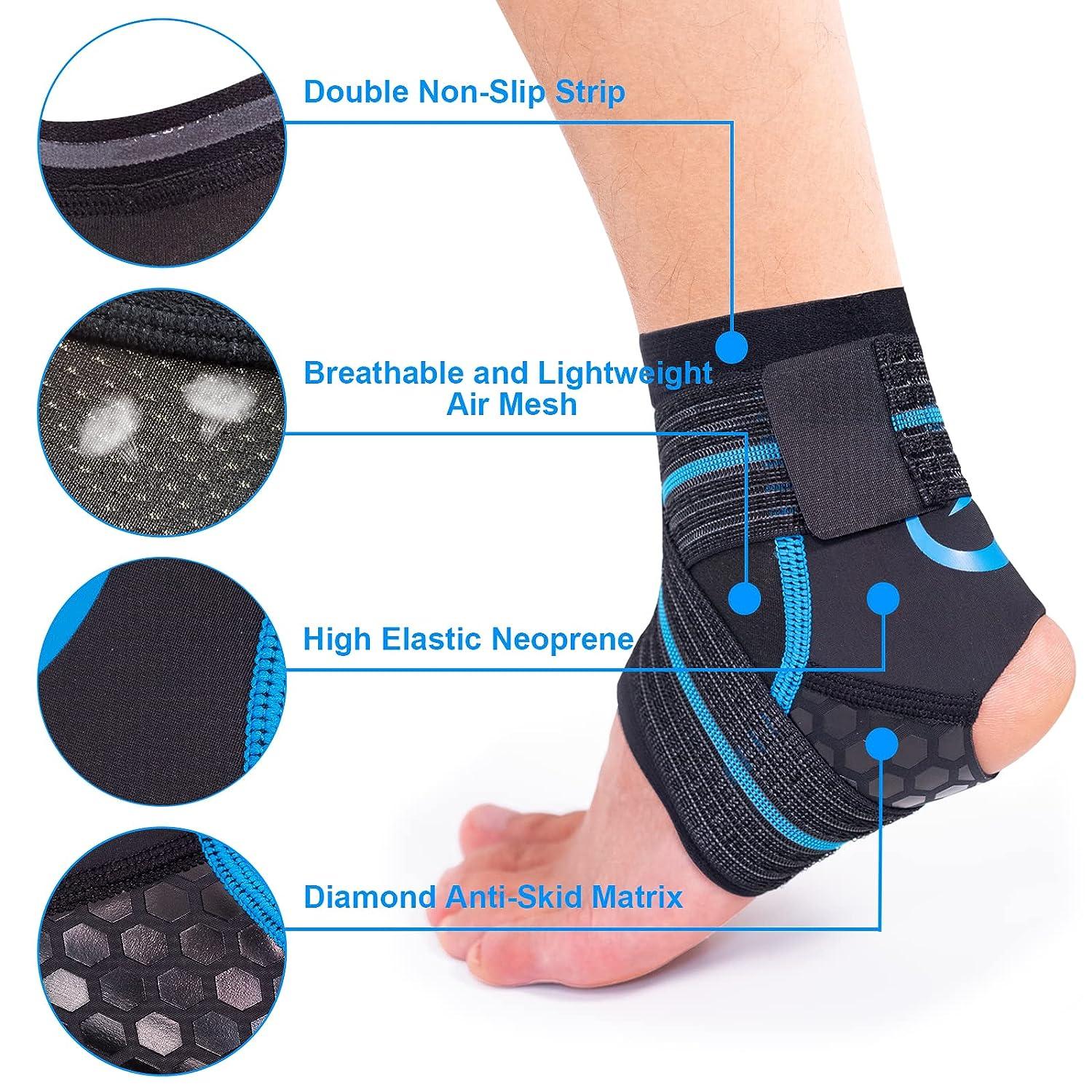 Nvorliy Neoprene Compression Ankle Brace for Water Sports & Injury ...