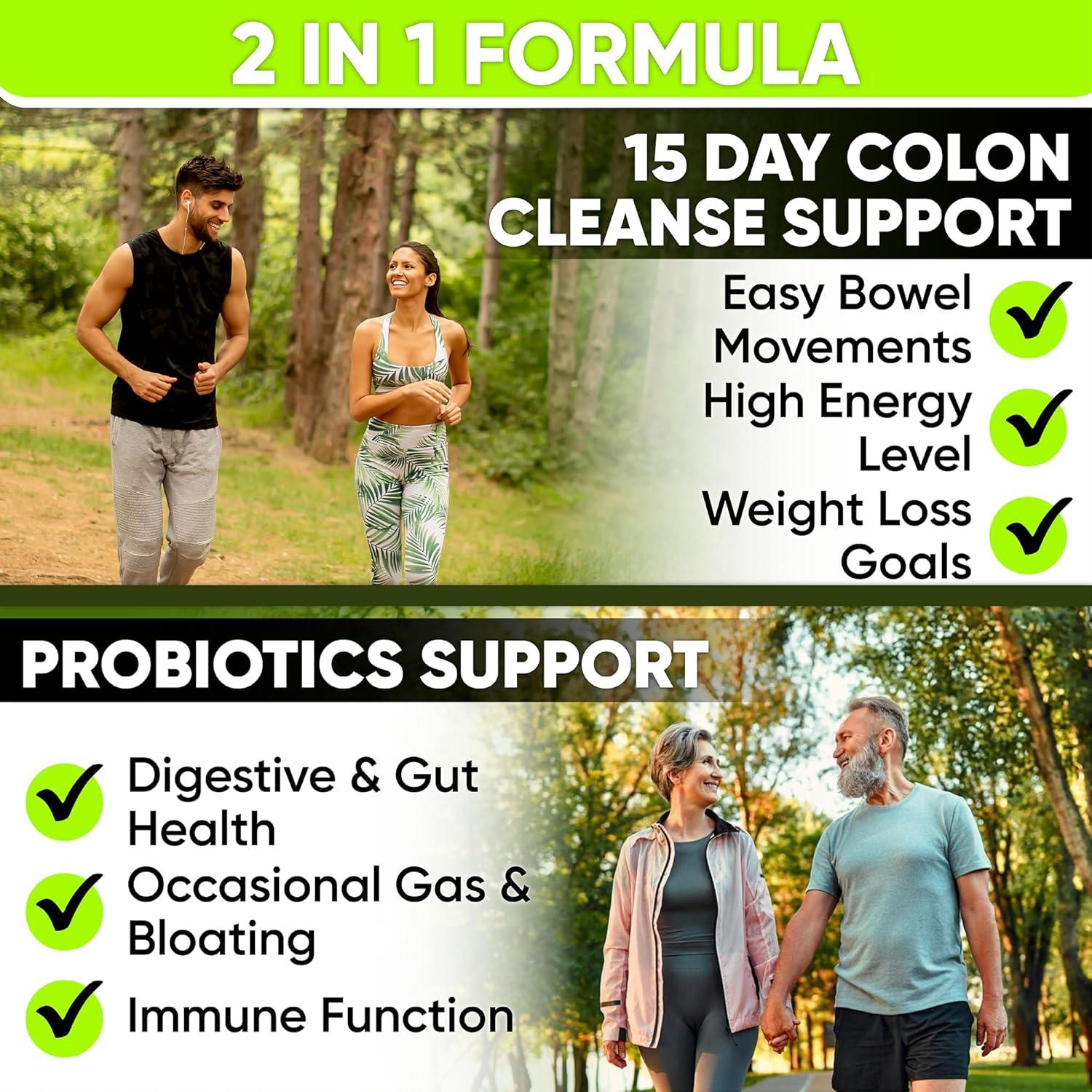 15 Day Colon Cleanse with Probiotics - Advanced Detox for Gut Health ...