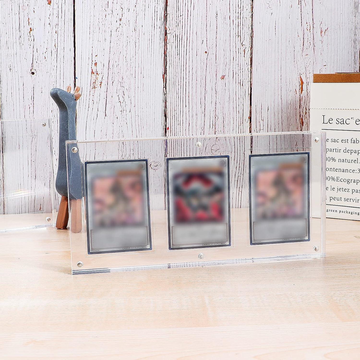 Cutora Clear Acrylic Triple Card Display Stand - 35PT TCG Transparent ...