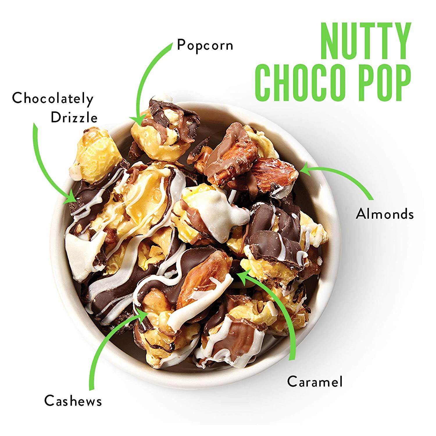 Funky Chunky Gourmet Popcorn Chocolatey Pretzel Nutty Mix 19oz Canister ...