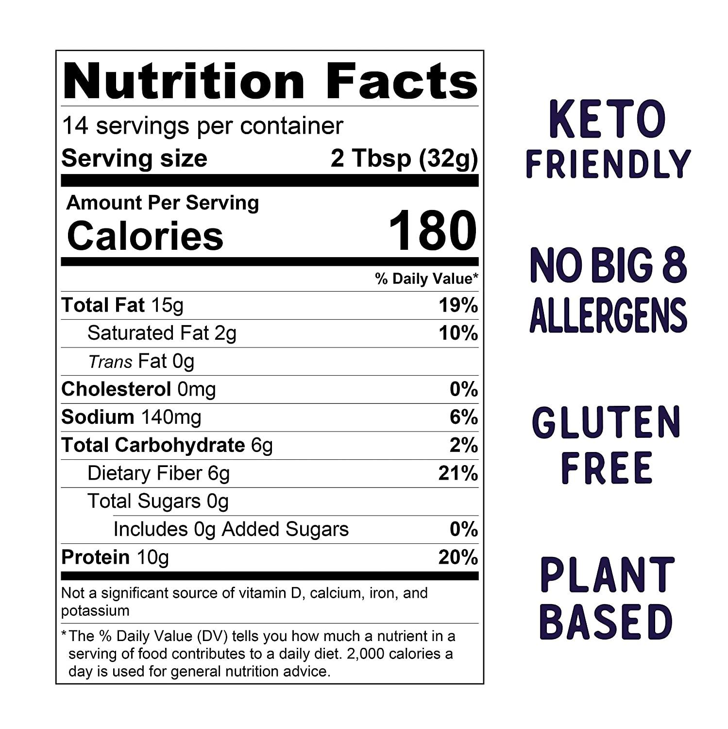 Brass Roots Organic Sacha Inchi Seed Butter | Unsweetened 16 Oz 1 Jar ...